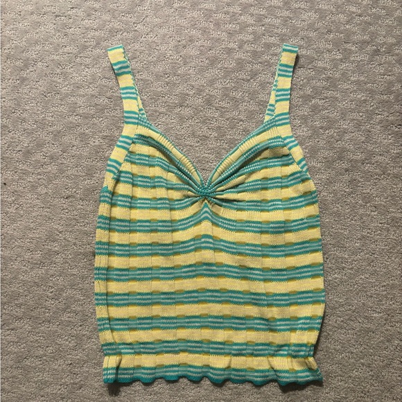 Urban Outfitters | Tops | Urban Outfitters Yellow And Blue Stripped ...